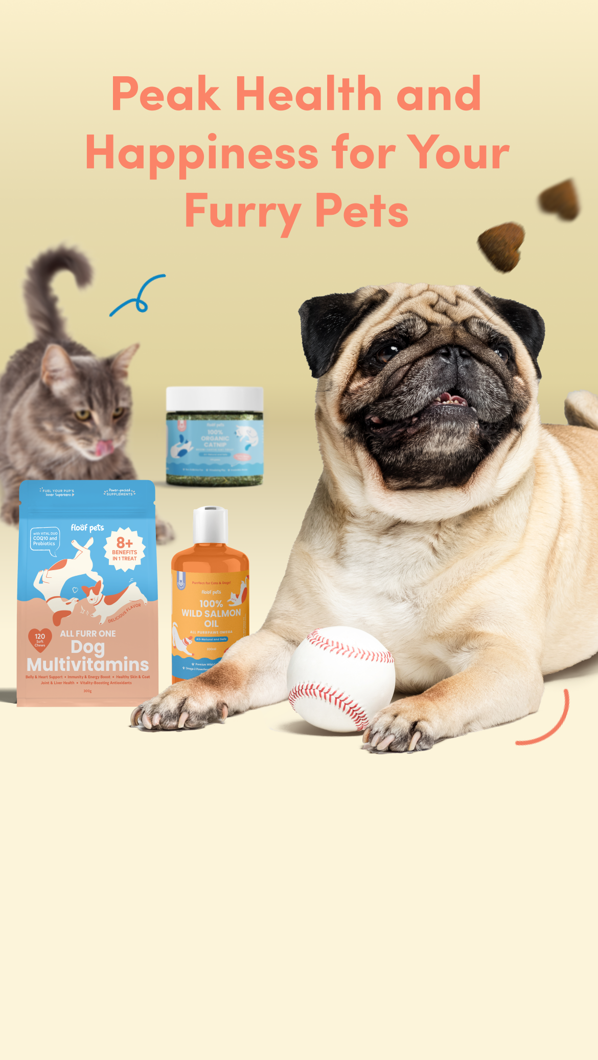 Floof Pets Organic Catnip and Dog Supplements